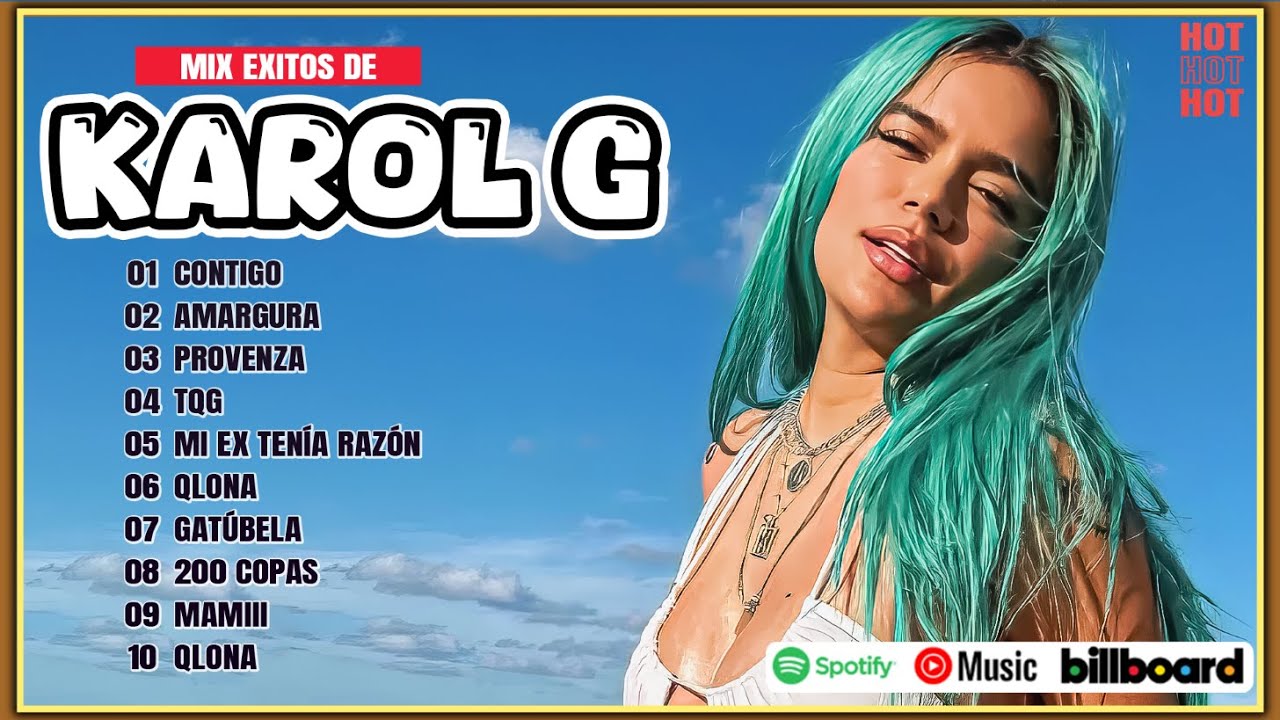 Karol G Mix 2024 - Grandes Exitos De Karol G - Canciones de Karol G ...