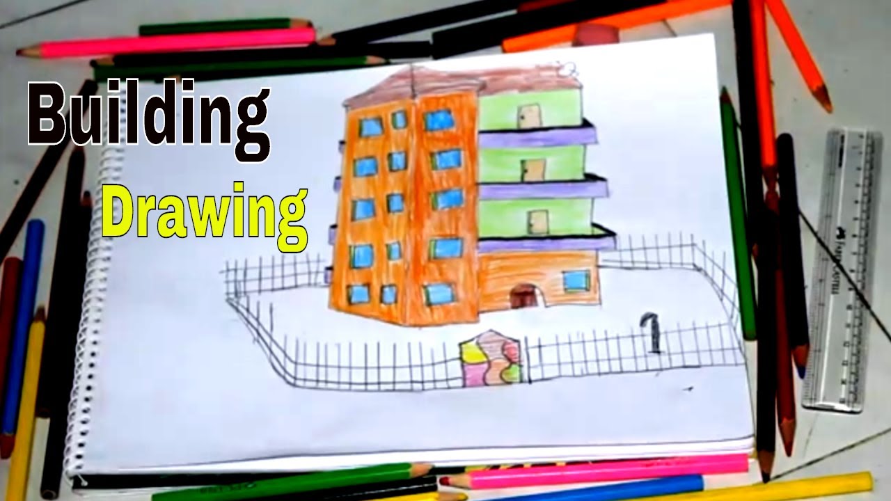 Easy Building #drawing with pencil for beginners/Draw by Sumaiya Binte ...
