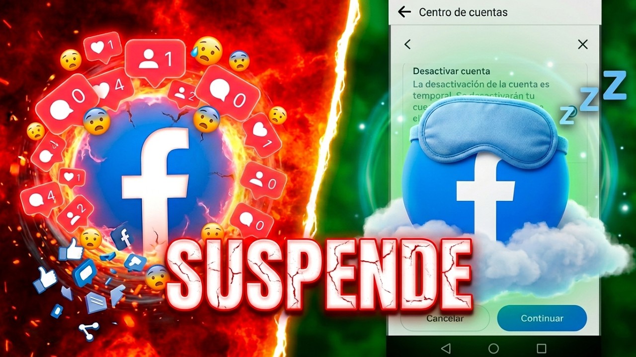 Cómo SUSPENDER TEMPORALMENTE mi Cuenta de Facebook - YouTube