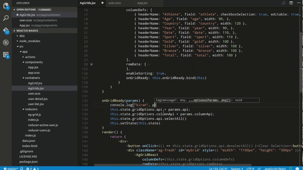 Ag Grid React Redux Tutorials Columndefs Rowdata Gridoptions Ongridready Youtube