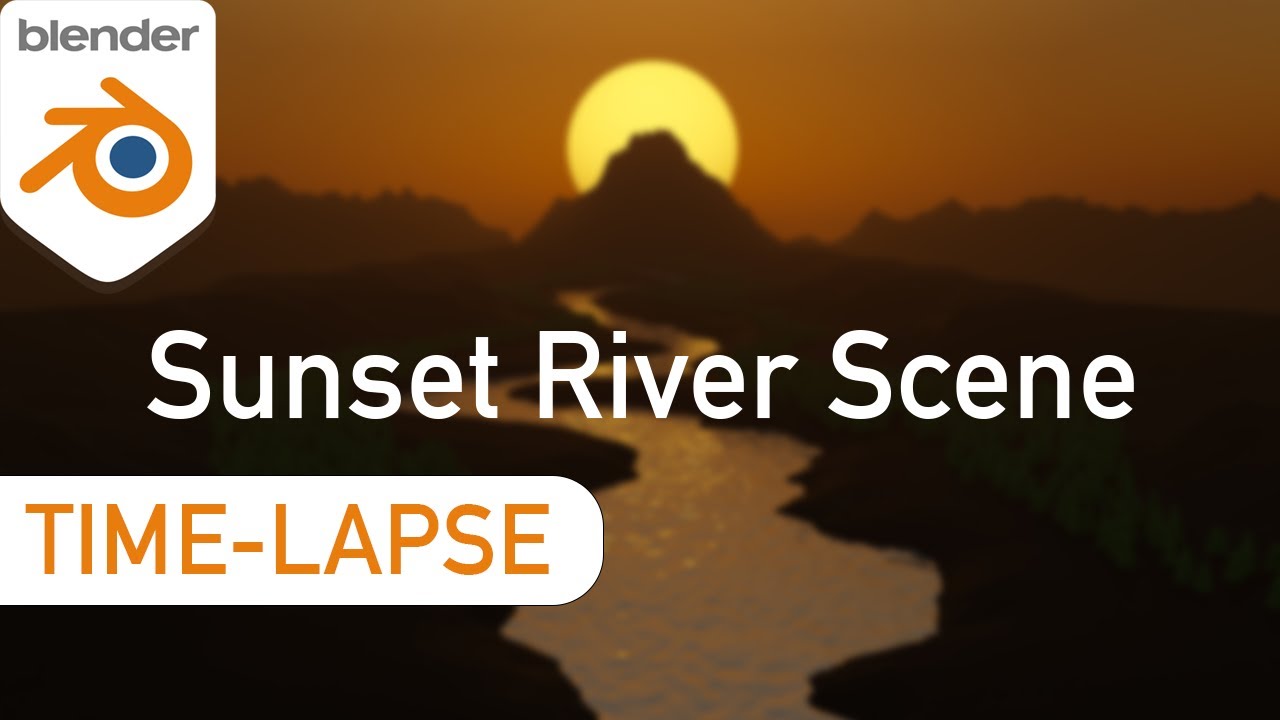 Make a River Sunset Scene in Blender - Blender Time-lapse - YouTube