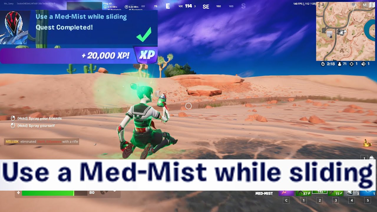 Use a Med-Mist while sliding | Week 10 Quests | Fortnite - YouTube