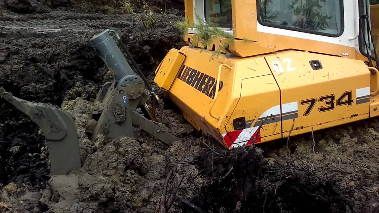 бульдозер застрял. Stuck bulldozer - YouTube