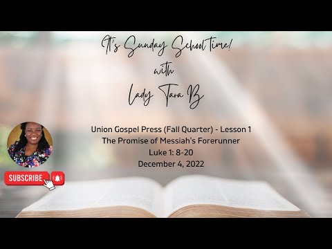 The Promise of Messiah's Forerunner - UGP - Luke 1:8-20 #sundayschool # ...