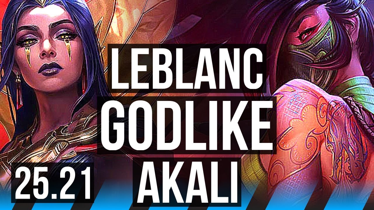 LEBLANC vs AKALI (MID) | 15/2/11, 42k DMG, Godlike | KR Master | 25.21 ...