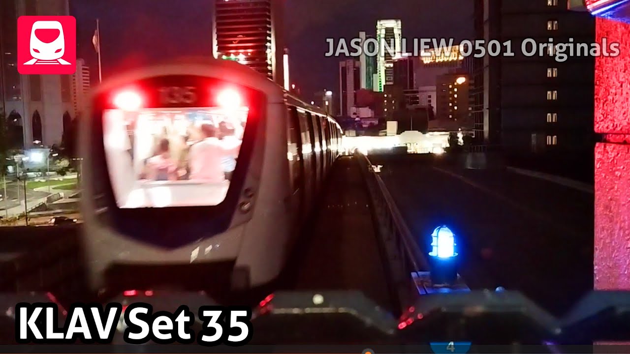LRT Kelana Jaya Line KLAV Set 35 Departing at Pasar Seni Station - YouTube
