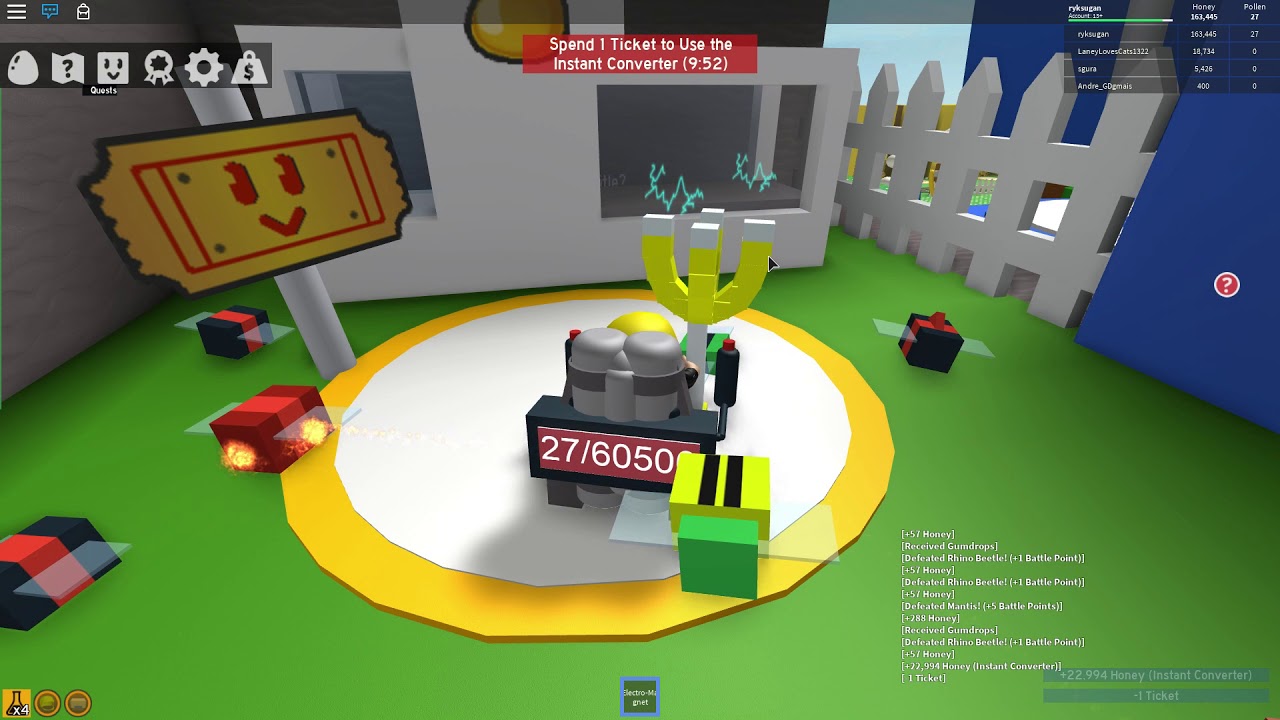 How to turn Pollen INSTANTLY into Honey - Bee Swarm Simulator - YouTube