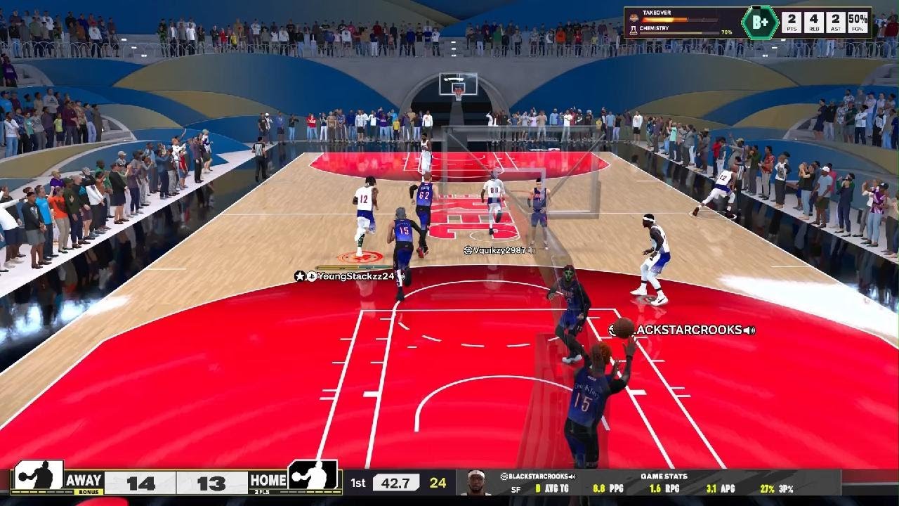 NBA 2K25 First time on the rec With my Center building Part 2 On the ...