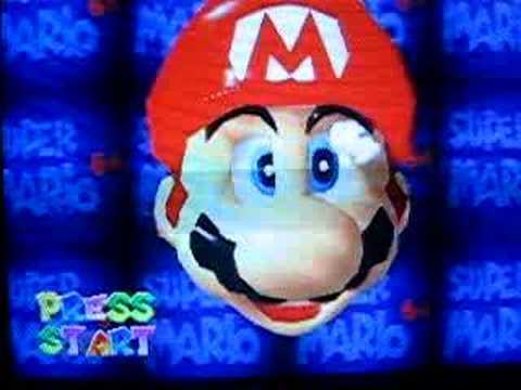 Super Mario 64 playing with Mario's face - YouTube