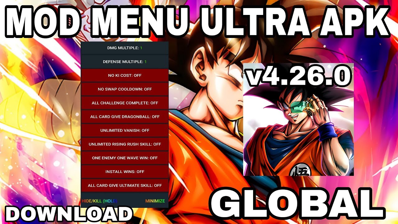 Dragon Ball Legends MOD MENU ULTRA v4.26.0 APK / Dragon Ball Legends ...