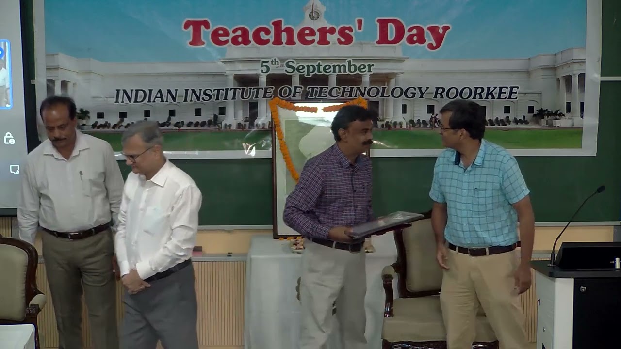 Ramkumar Award felicitation to Prof. R. Balasubramanian at IIT Roorkee, 2022 - YouTube