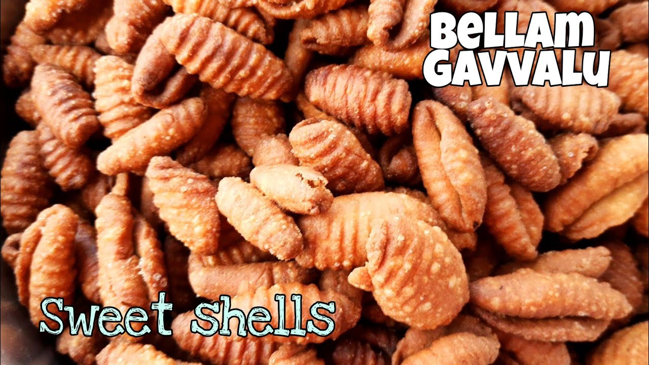 Bellam Gavvalu|Sweet Shells|Bellam Gavvalu Recipe|Gavvalu Recipe In ...
