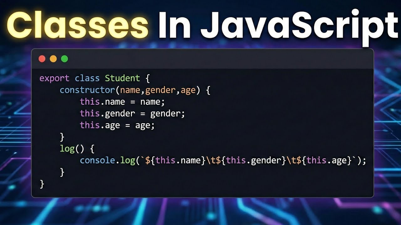 JavaScript - Classes - YouTube