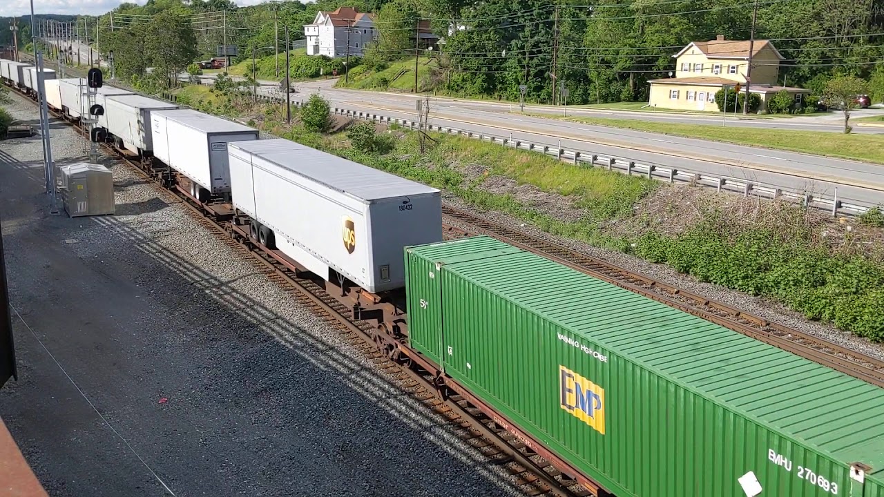 Brand new NS ac44cw 4344 leaves Conway - YouTube