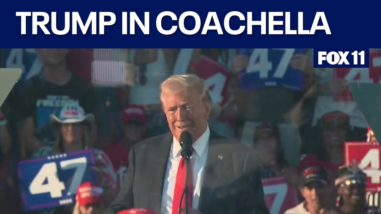 Trump holds rally in Coachella - YouTube