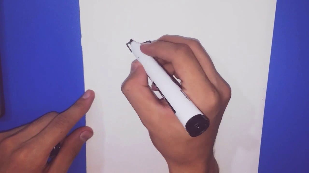 HOW TO DRAW "BREAKING BAD" CHARACTER (HEISENBERG) WITH MARKER - YouTube