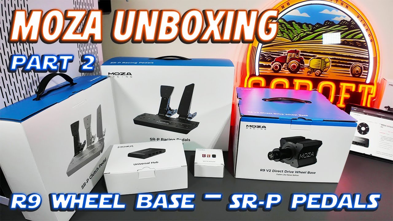 R9 Wheel Base & SR-P Pedals | MOZA TSW Truck Wheel | Unboxing Video ...