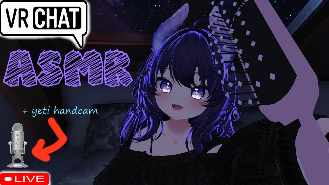 VRChat ASMR stream: Dragon girl cuddles + yeti handcam - YouTube