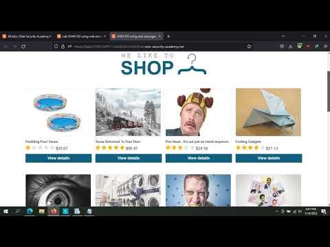 DOM XSS using web messages Burp Suite ( SOLVED ) - YouTube