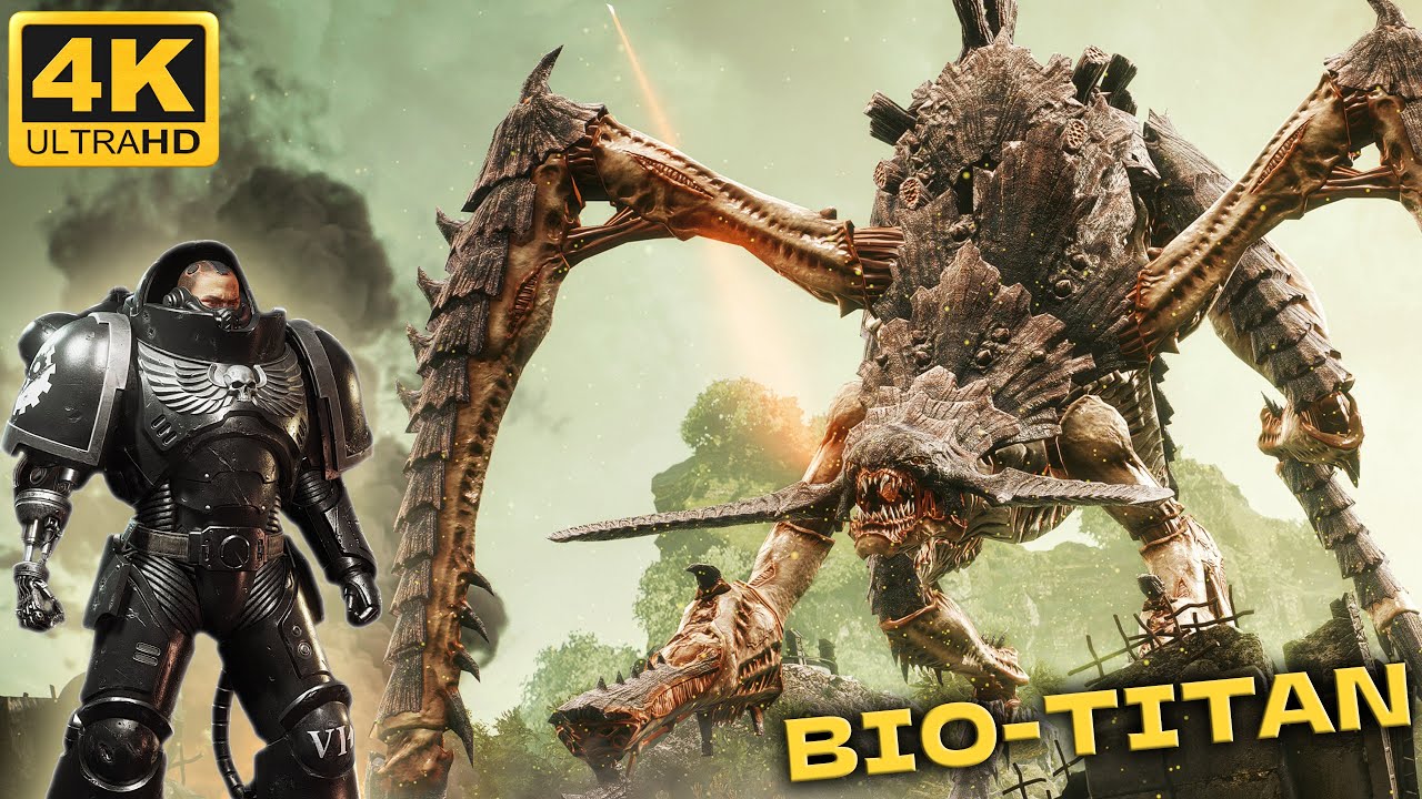 Iron Hands CYBORG Hunts the BIO-TITAN!- Warhammer 40k: Space Marine 2 ...