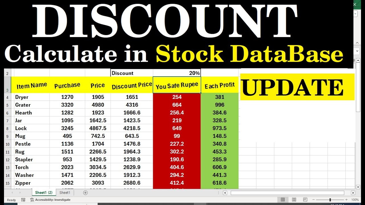 How To Make Discount Percentage Formula In Excel Sheet YouTube how-to-make-discount-percentage-formula-in-excel-sheet-youtube