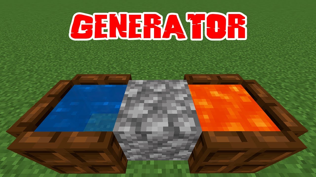 Minecraft. Different cobblestone generators. Infinite stone - YouTube