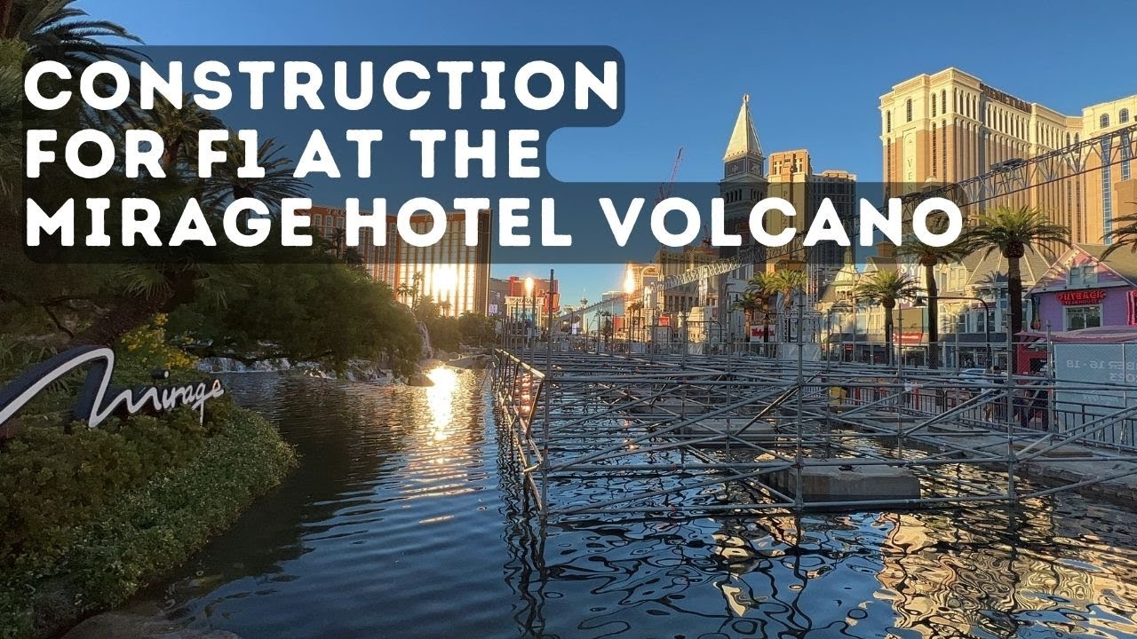 Mirage Hotel Formula 1 Construction for Grandstands | Las Vegas Strip ...