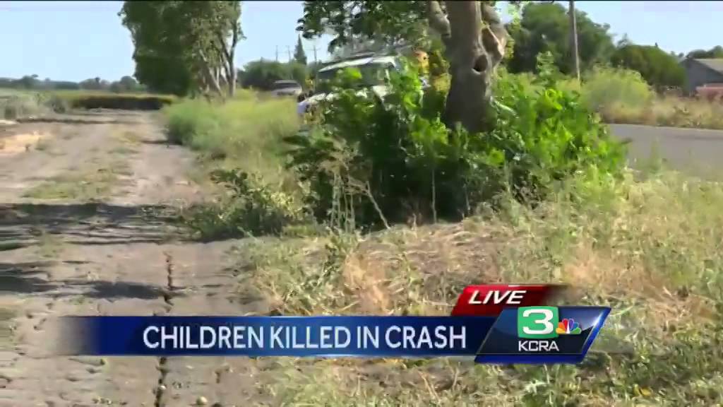 Vehicle crash in Yolo Co. splits car in half, kills 2 children - YouTube