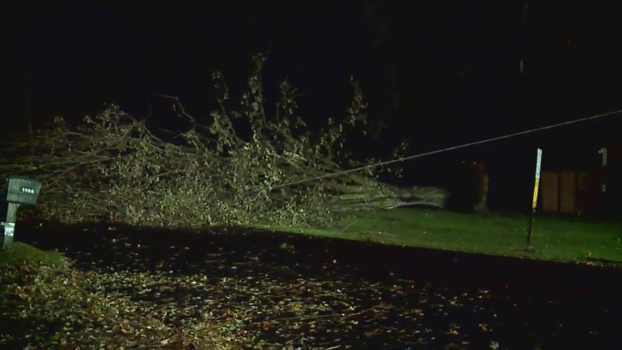Severe storms, wind knock down power lines in the Valley - YouTube