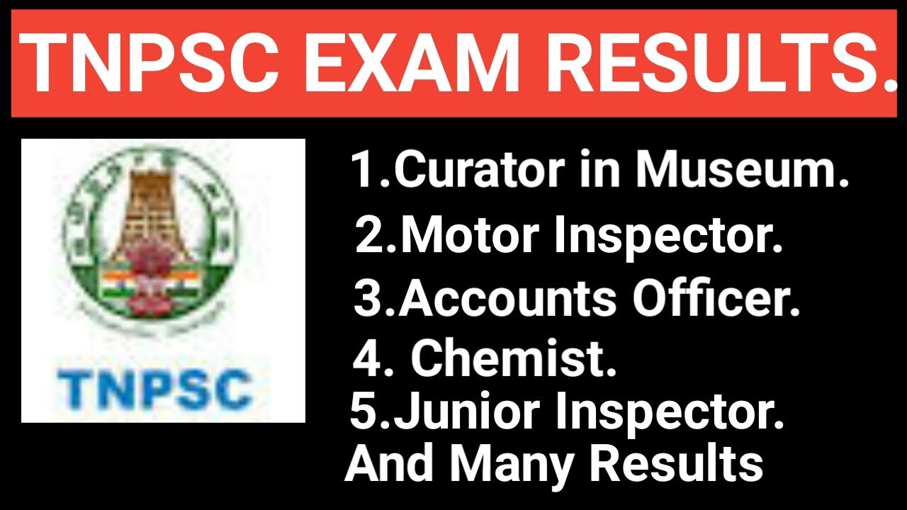 TNPSC EXAM RESULTS Published / 12 Exams Results / Very Important ...