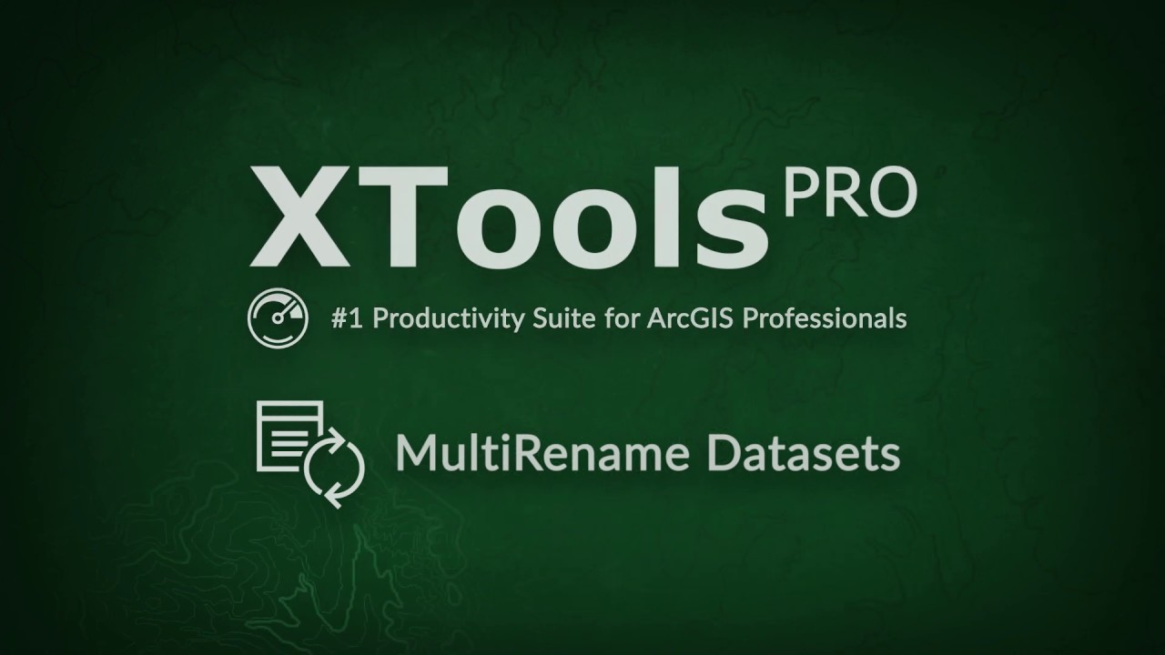 Групповое переименование наборов данных | XTools Pro, модуль для ArcGIS ...