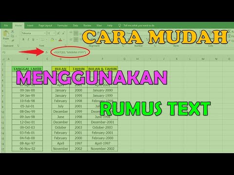 Cara Mudah Menggunakan Rumus Text di Excel Dengan Cepat - YouTube