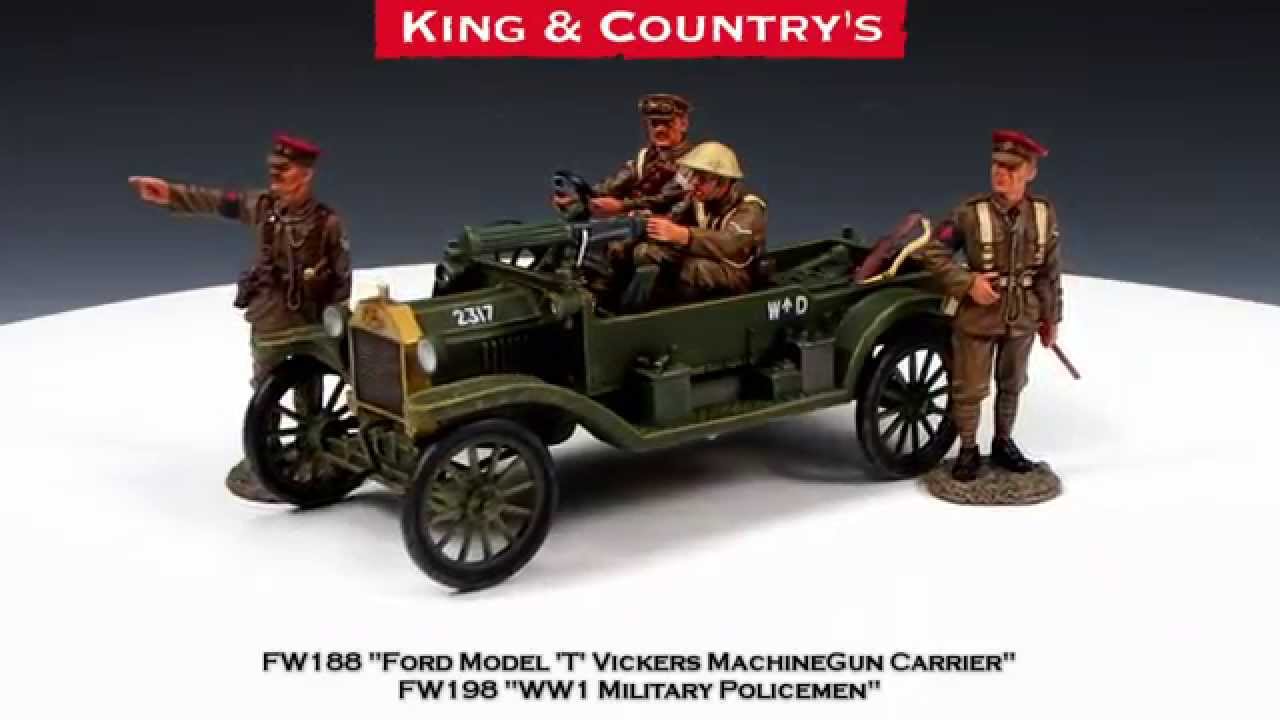 Ford Model "T" Vickers Machine Gun Carrier & Military Policemen - YouTube