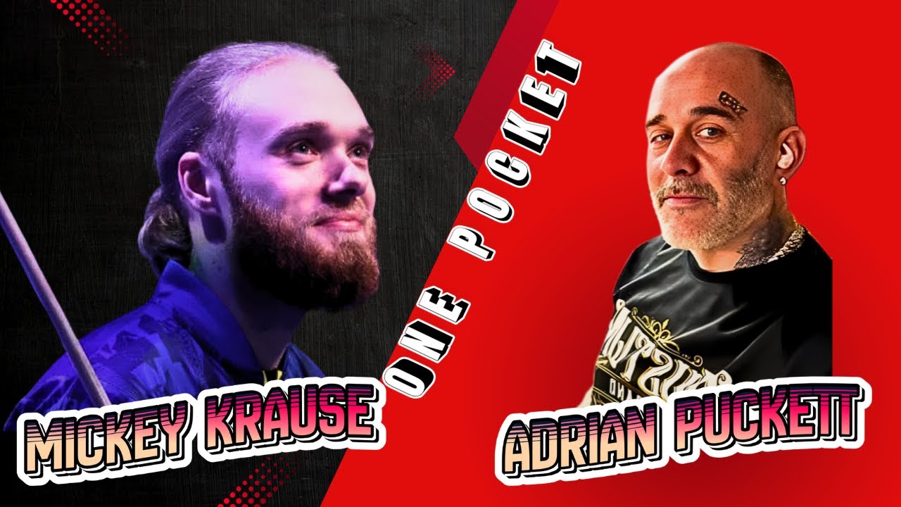 Mickey Krause vs Adrian Puckett | 1 Pocket | Mini Derby 1st match ...