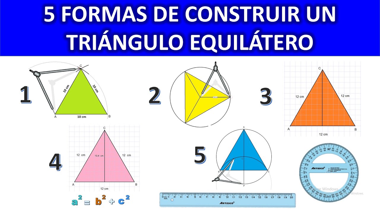 COMO CONSTRUIR UN TRI NGULO EQUIL TERO Super Facil Fantastico