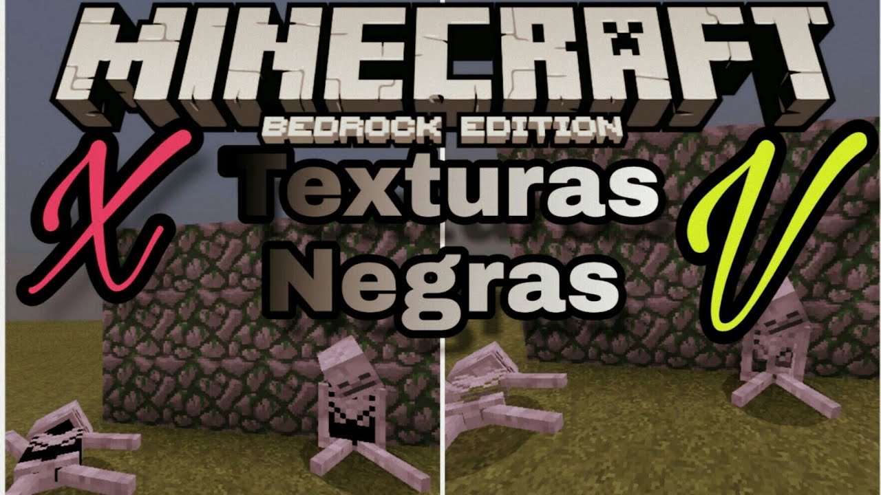 Minecraft PE | Arreglar las TEXTURAS NEGRAS en una Entidad | - YouTube