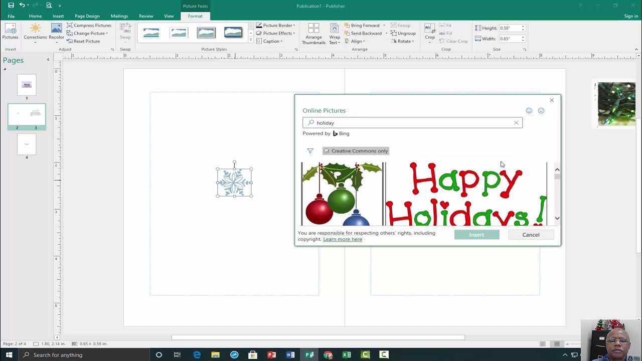 Creating a Greeting Card in Microsoft Publisher - YouTube