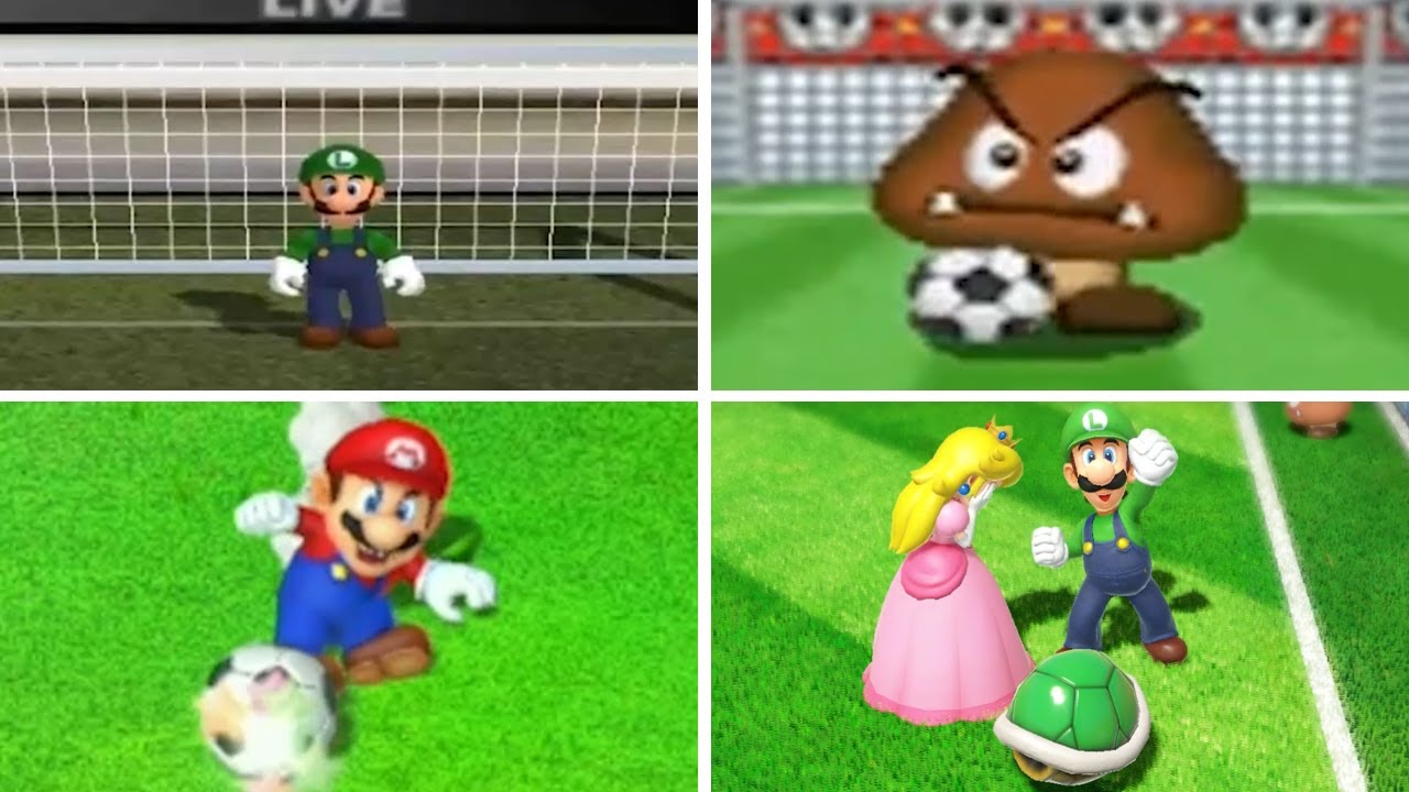 Evolution of - Football Minigames in Mario Party Games - YouTube
