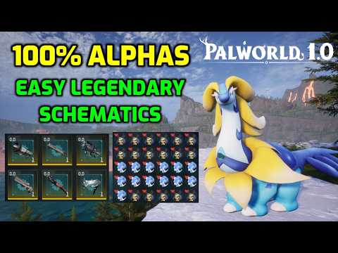 Palworld: Easy Legendary Schematic Farm! | 100% Alpha Pal Breeding