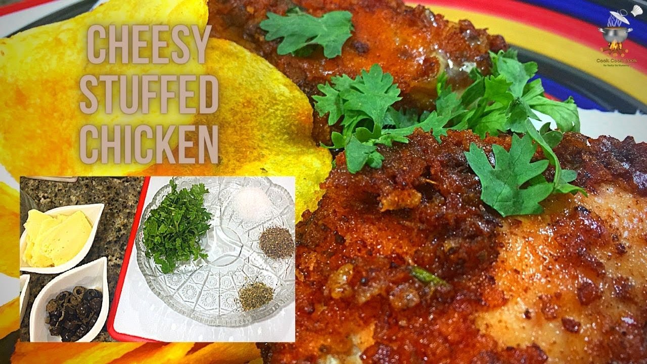 Crispy Tender Cheesy Stuff Chicken With Potato Wafers Coating By cook ...