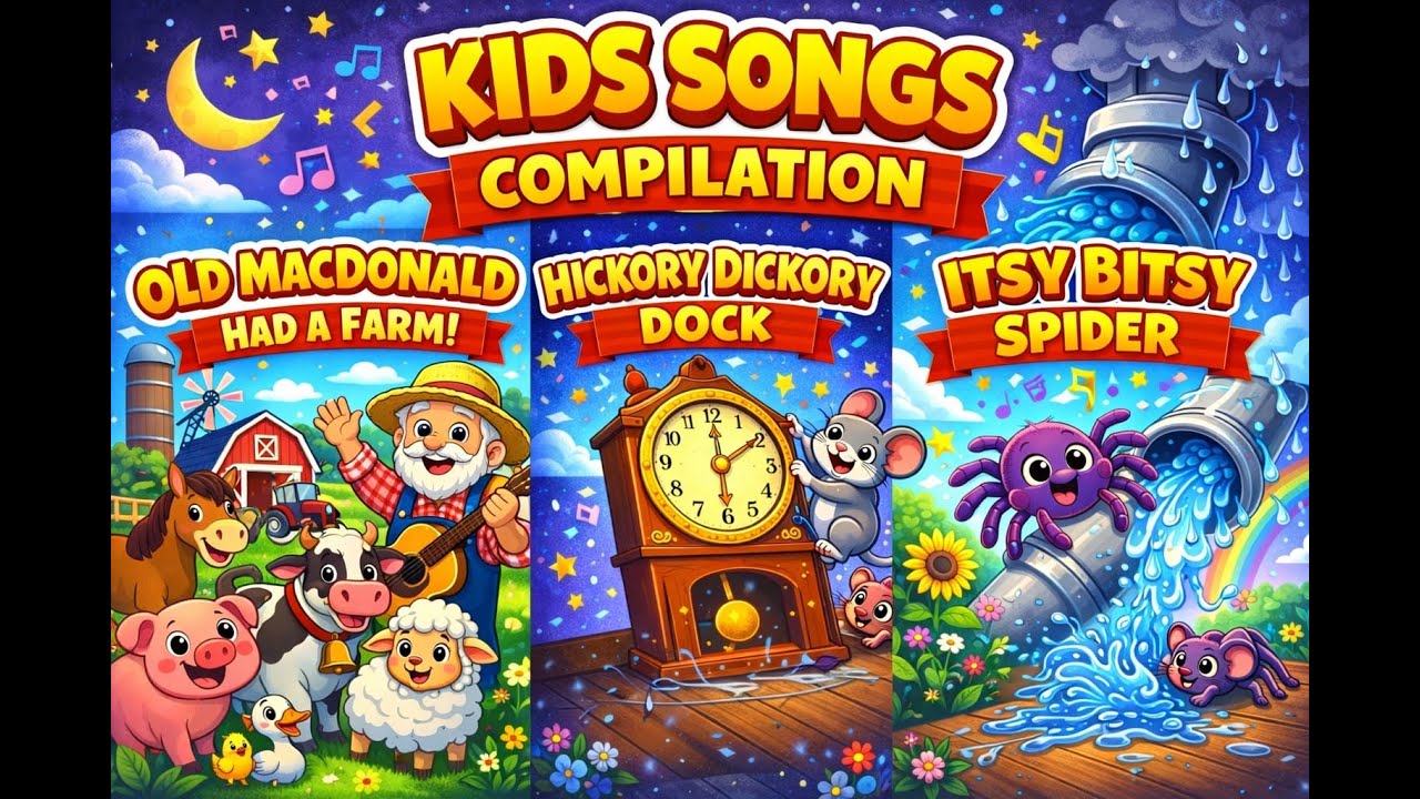Itsy Bitsy Spider + 5 Minutes Kids Song Compilation | Nursery Rhymes ...