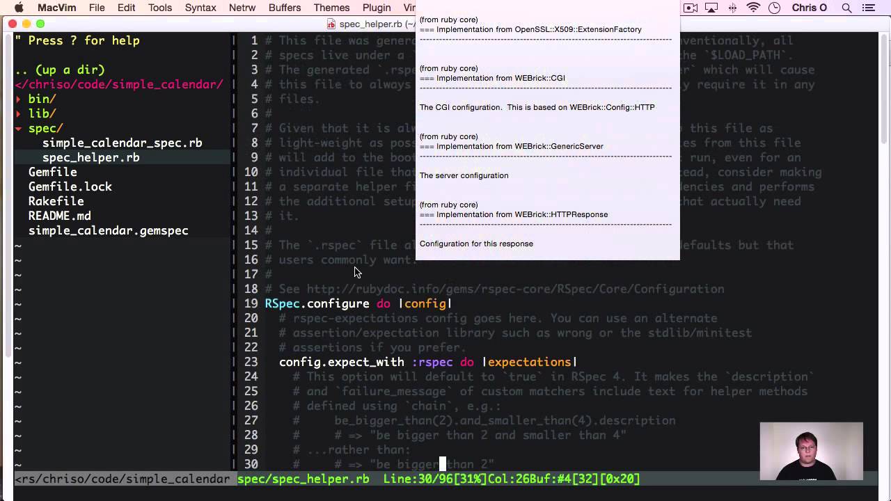 Simple Calendar Rubygem Setting Up Rspec Youtube