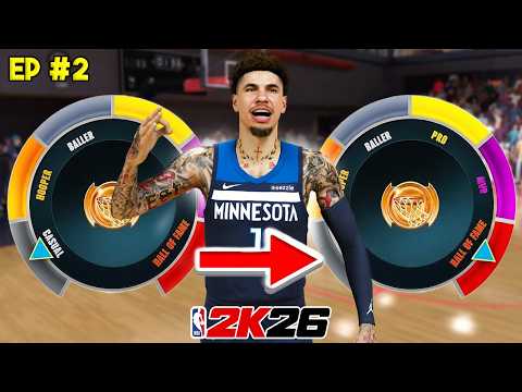 LAMELO BALL BUILD: ROOKIE to RED PLATE in RANDOM REC on NBA 2K26 | EP: 2