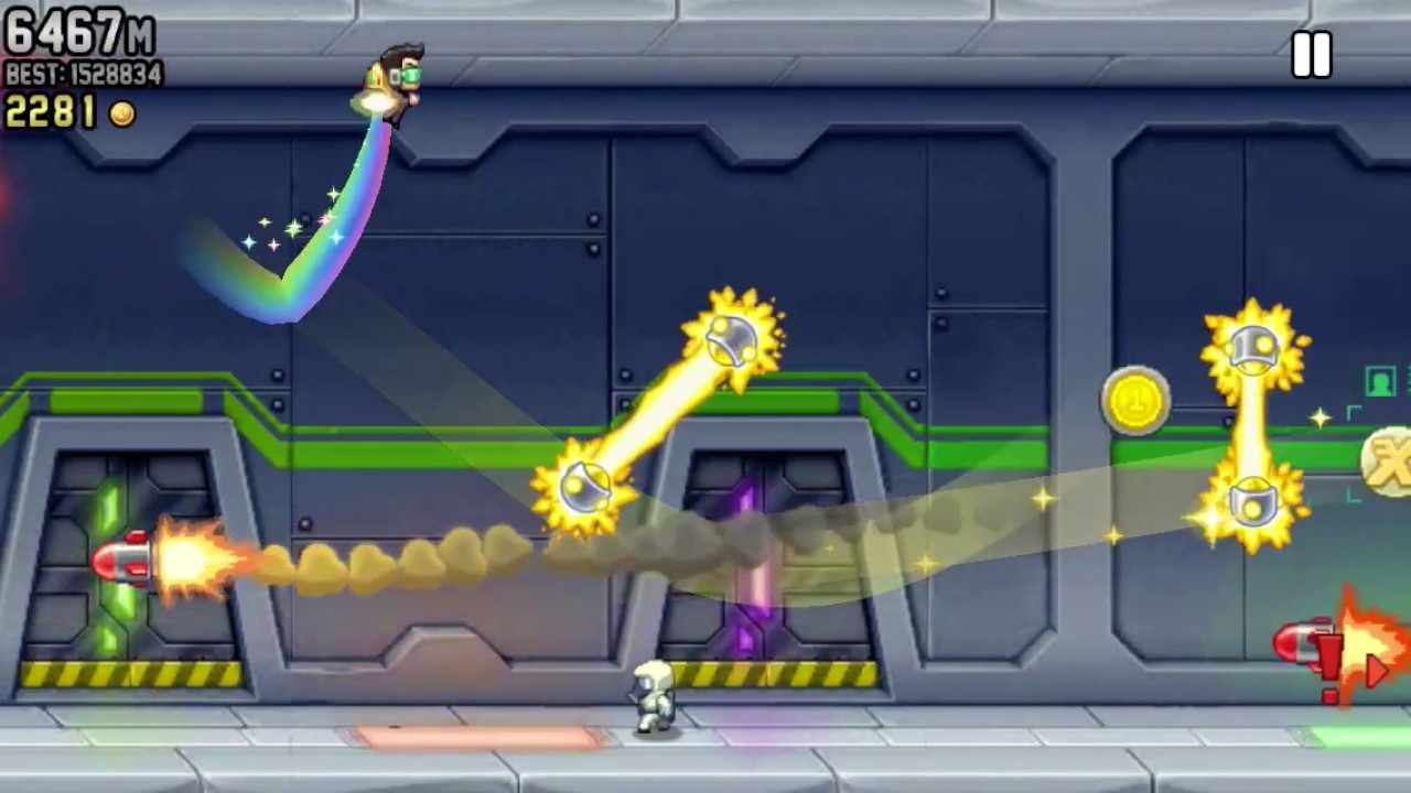 Jetpack Joyride SAM Gameplay 26 - YouTube