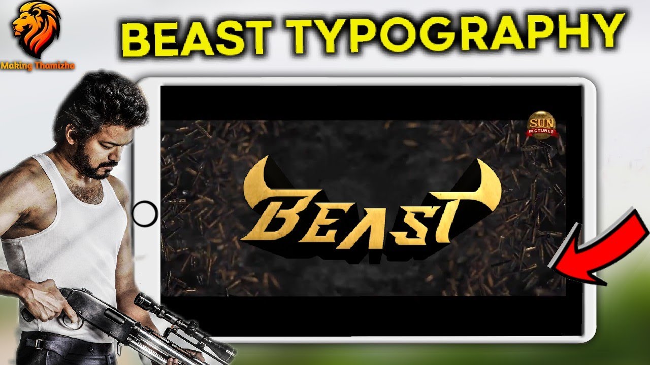 Beast Title Typography in tamil|Making Thamizha - YouTube