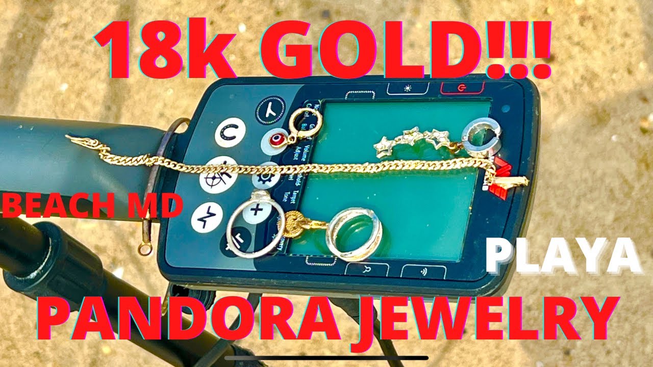 Beach Metal Detecting ! Gold found ! Pandora Jewelry Found ! Deteccion ...
