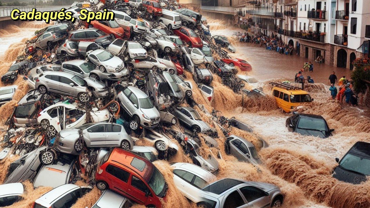 Dozens of cars were swept away, shocking flooding hit Cadaqués in ...