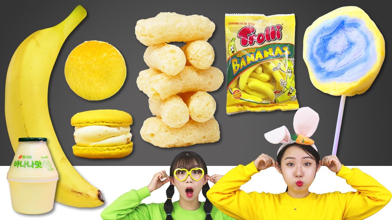 Yellow Banana Food Mukbang 바나나 음식 먹방 Labeat 랩잇 - YouTube