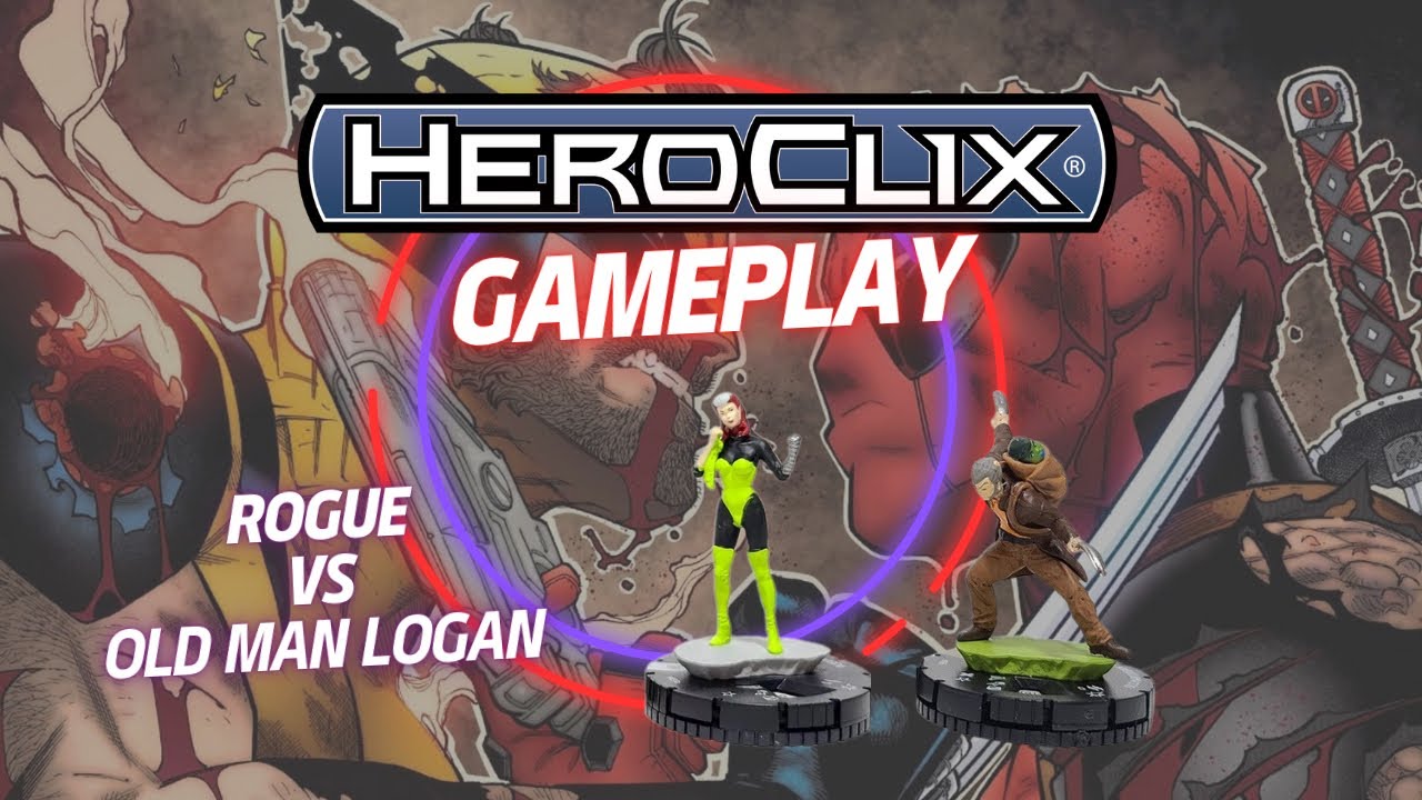 HeroClix - Gameplay - Rogue vs Old Man Logan (Deadpool Weapon X Sealed ...