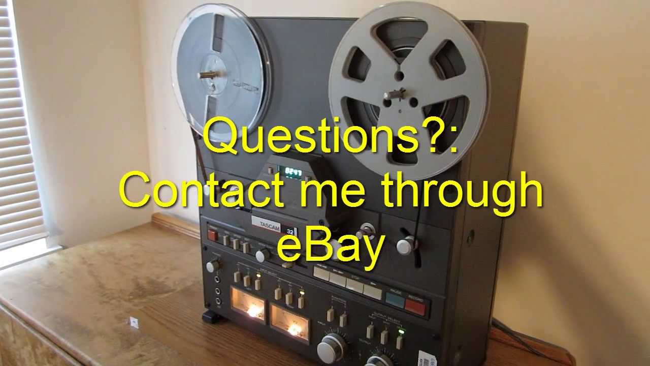 Tascam 32 reel-to-reel tape recorder - half-track 1/4 inch stereo - YouTube